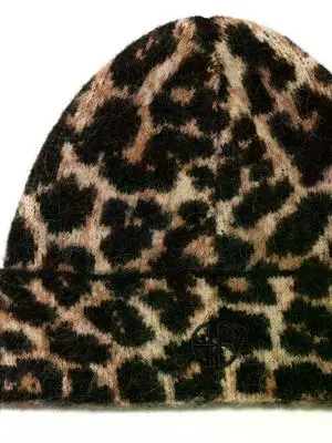 ANINE BING Elia Leopard-print Beanie
