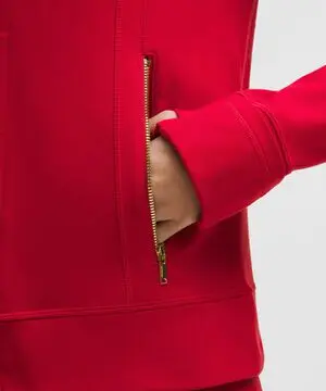 Lululemon Define Track Jacket - Oxford Red/gold/gold