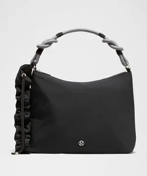 Lululemon Convertible Ruched Crossbody Bag 6.5l - Black/asphalt Grey