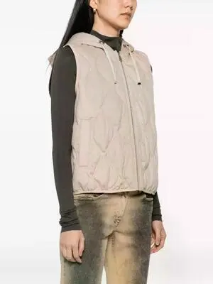 N.peal Padded Hooded Gilet - Neutrals