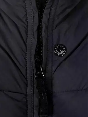 Stone Island Quilted Jacket With Logo Patch - Blue