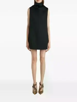 Khaite High-neck A-line Dress - Black