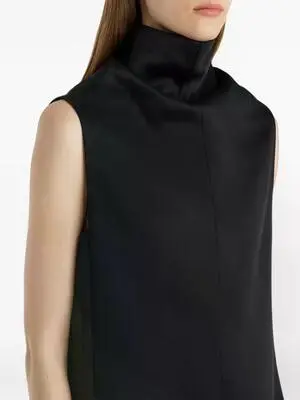 Khaite High-neck A-line Dress - Black
