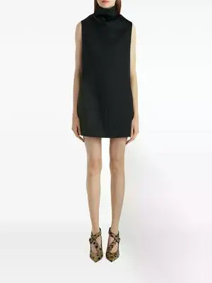 Khaite High-neck A-line Dress - Black