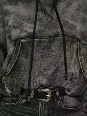 R13 Washed-effect Hoodie - Black