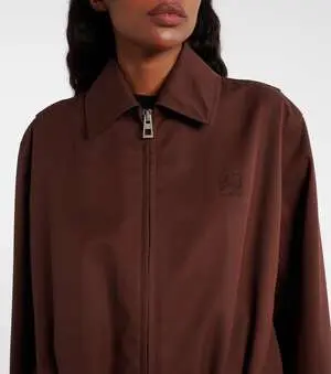 Loewe Belted Cotton And Silk Twill Blouson
