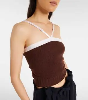 Prada Wool And Cashmere Top - Brown