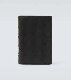 Bottega Veneta Intrecciato Leather Wallet - Grey