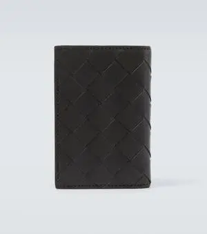 Bottega Veneta Intrecciato Leather Wallet - Grey
