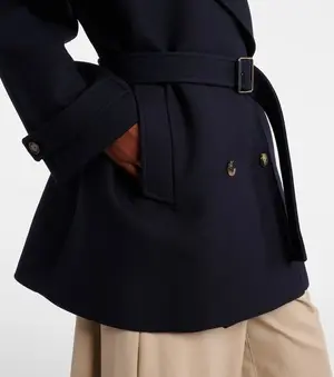 Loewe Belted Double-breasted Wool Coat