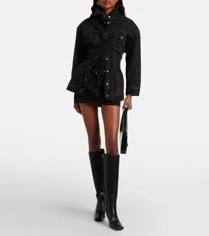 Wardrobe.NYC Contour Denim Jacket - Black