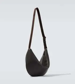 THE ROW Leather Crossbody Bag - Brown