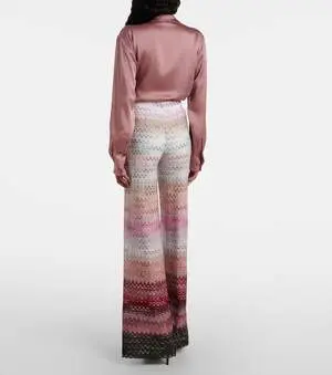 Missoni High-rise Lamé Flared Pants