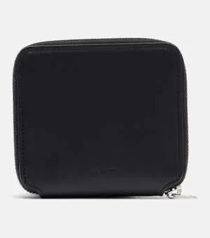 THE ROW Small Leather Wallet - Black
