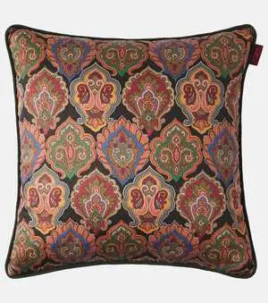 Etro Pegaso Paisley Cotton Cushion - Multicoloured