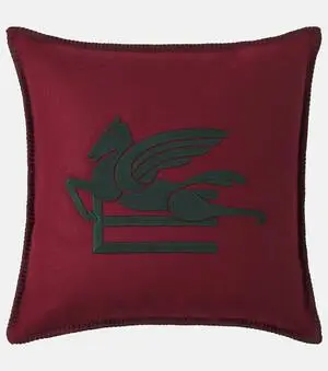 Etro Ribot Wool Cushion - Red