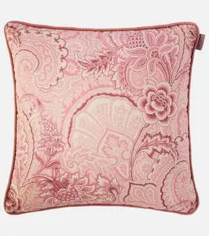Etro Bloom Floral Cotton Cushion - Pink