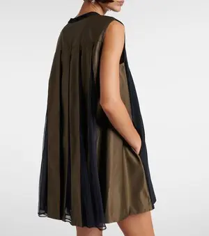 Sacai Paneled Mini Dress - Blue