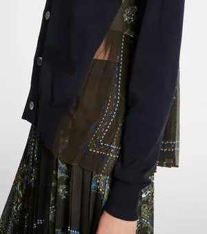 Sacai Paneled Cardigan