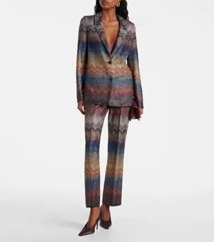 Missoni Zigzag Lamé Blazer - Multicoloured