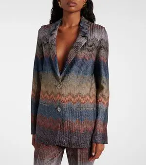 Missoni Zigzag Lamé Blazer - Multicoloured