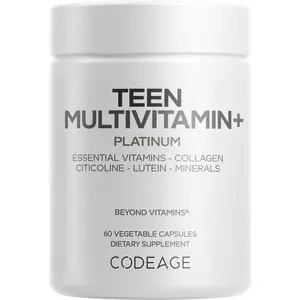 CODEAGE Teen Multivitamin+ Platinum, Vitamin A, E, B12, K2 - White