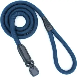 HOOZA Rope Dog Leash 1 Inch X 5 Feet - Blue