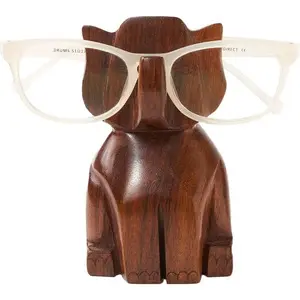 MATR BOOMIE Trunk Up Elephant Eyeglass Holder Stand - Brown