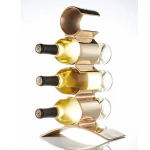 LUNARES Munich Wine Bottle Holder - Gold