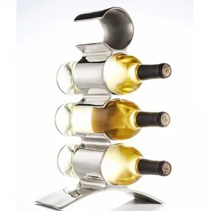 LUNARES Munich Wine Bottle Holder - Silver