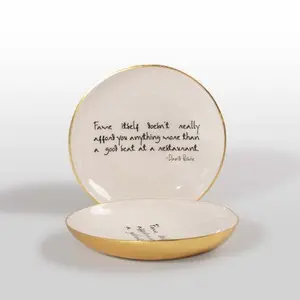 LUNARES Bowl With Quotedavid Bowie - White