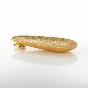 LUNARES Nest Rock Long Bowl - Gold
