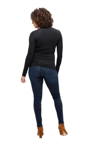 NOM MATERNITY Liv Long Sleeve Maternity Top - Black