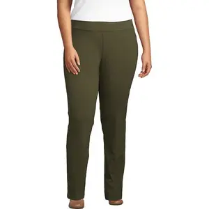 LANDS' END Starfish Mid Rise Slim Leg Pants - Forest Moss