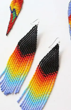FOSTERIE Riesling Fringe Embera Earrings