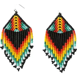 FOSTERIE Embera Dangle Earrings - Flame