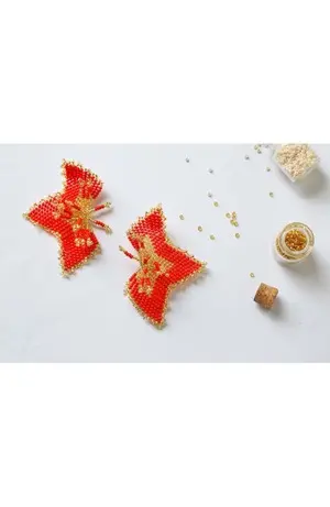 FOSTERIE Floral Dangle Earrings - Multi