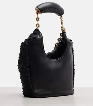 Loewe Squeeze Mini Beaded Leather Top-handle Bag