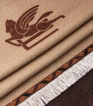 Etro Clergy Pegaso Floral Wool Throw