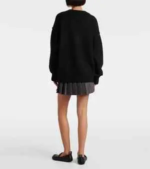 AMI Paris De Coeur Virgin Wool Cardigan