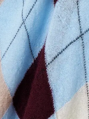 Khaite Anders Argyle Cashmere And Mohair-blend Sweater