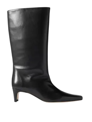 Staud Wally Leather Boots Black