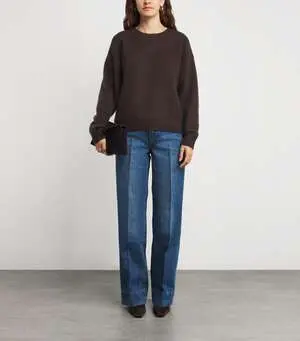 FRAME The Cashmere Brushed Sweater - Brown