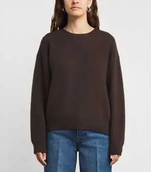 FRAME The Cashmere Brushed Sweater - Brown