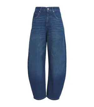 Maje Barrel-leg Cropped Jeans