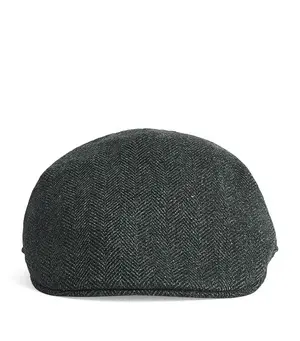 Borsalino Wool-silk Flat Cap - Grey