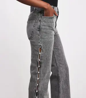 Maje Embellished Straight Jeans