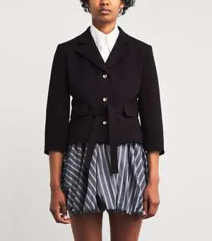 Sandro Cropped Belted Blazer