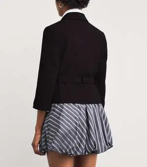 Sandro Cropped Belted Blazer