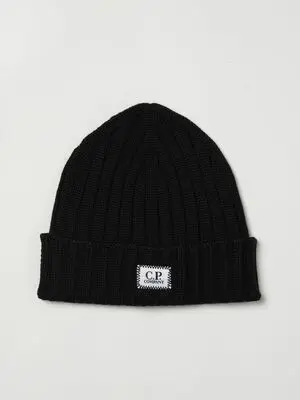 C.P. COMPANY Ribbed Beanie - Black